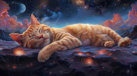 Cat Sleeping 4k 1923a Wallpaper 4k Hd