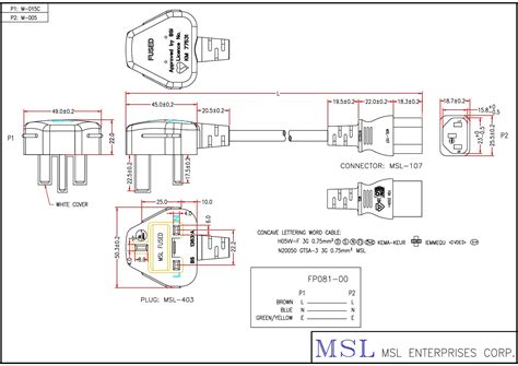 Iec60320 C13 Bs1363 1 Msl