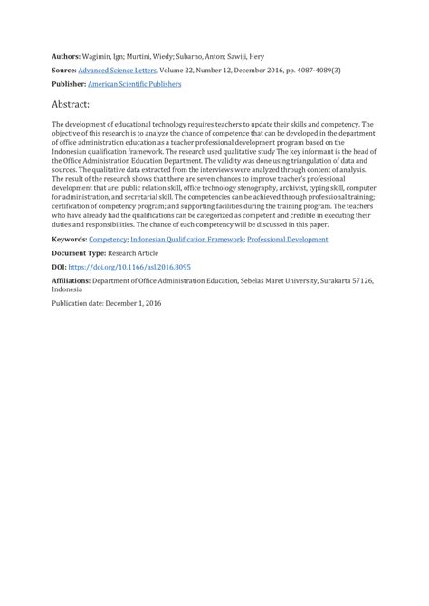 Pdf Teacher Professional Development Based On Indonesian