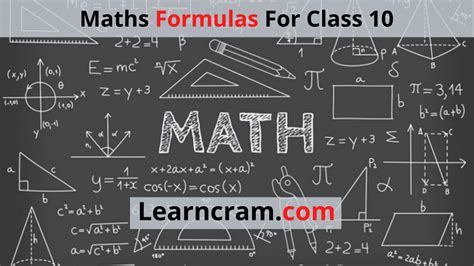 Maths Formulas For Class 10 Learn Cram