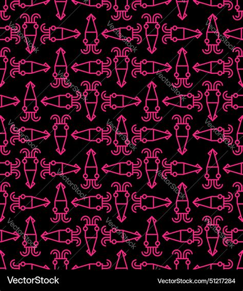 Squid Pattern Seamless Background Squids Texture Vector Image