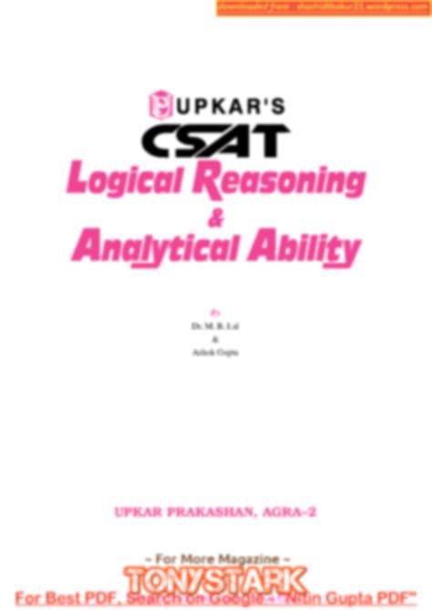 SOLUTION Csat Logical Reasoning And Analytical Ability Pdf In English For More Book Nitin