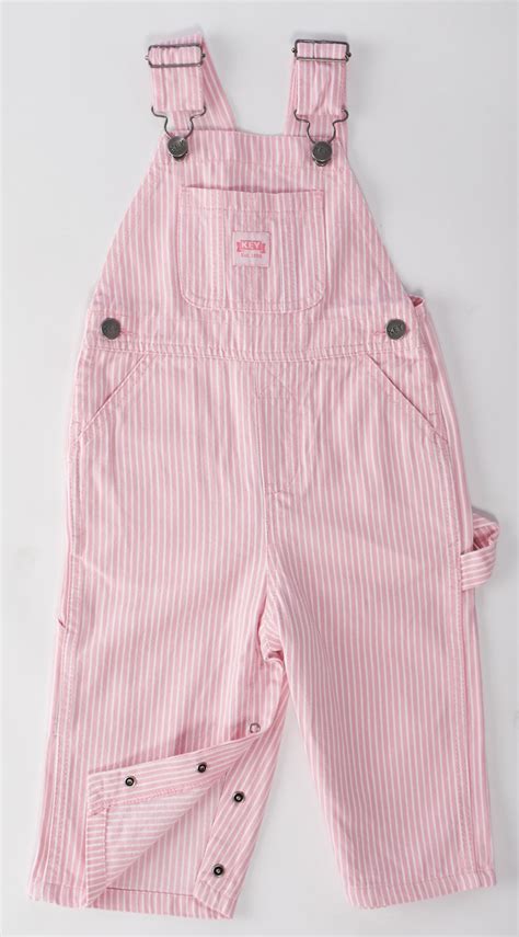 Infant Bib Overall Pink Stripe
