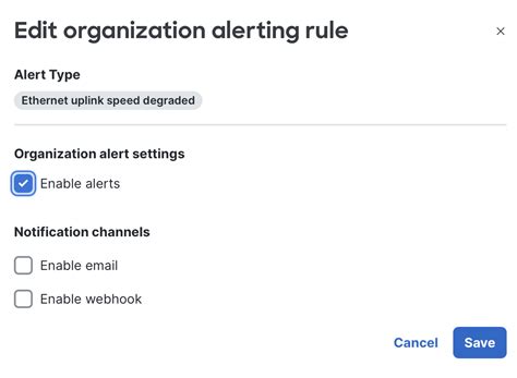 Re Meraki Dashboard Disable Ethernet Uplink Speed Degraded Alarm The Meraki Community