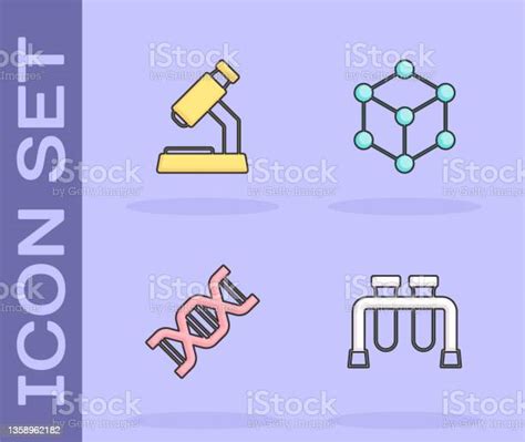 테스트 튜브 현미경 Dna 기호 및 분자 아이콘을 설정합니다 벡터 Dna에 대한 스톡 벡터 아트 및 기타 이미지 Dna 개념 건강관리와 의술 Istock