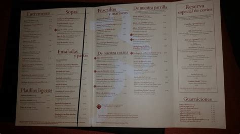 Carta Del Restaurante La Mansión Coapa Ciudad Del México Canal Del