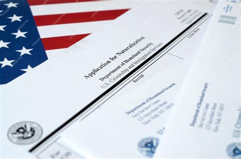 Premium Photo N400 Application For Naturalization Blank Form Lies On