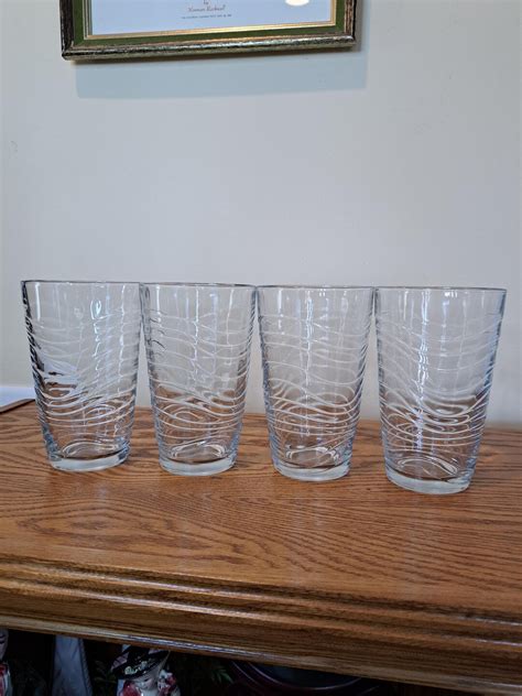 Drinking Glasses Vintage Libbey Set Of 4 Libbey Orbita Coolers