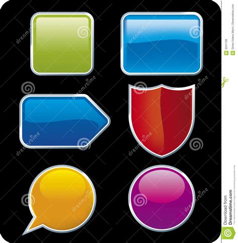 Glossy Buttons Vector Stock Vector Illustration Of Shiny 3041109
