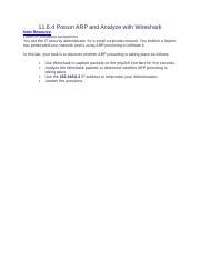 Detecting ARP Poisoning With Wireshark Analyzing Packets On The Course Hero