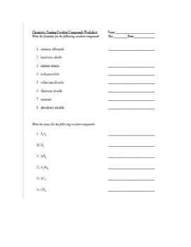 Writing Ionic And Covalent Names And Formulas By Forever Science Teacher