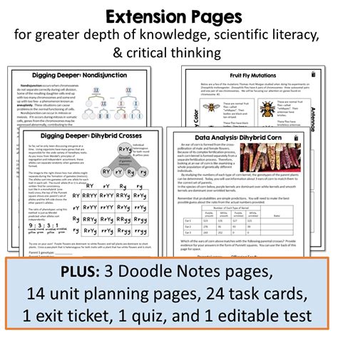 Unit Genetics Lessons Suburban Science