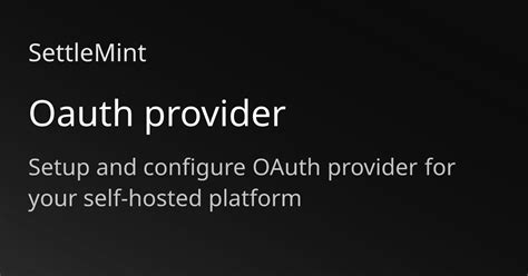 Oauth Provider