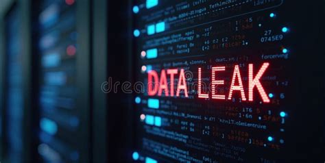 Digital Server Glows Ominously Network Exposed Data Leak Visualizes Cybersecurity Breach