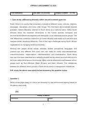 EPP Assignment Pdf EPP ASSIGNMENT First Semester Due Date Unique