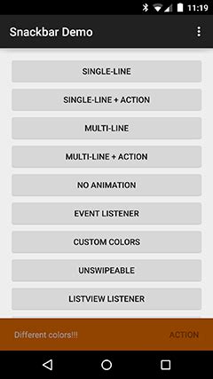 Android Library That Implements Snackbars From Google S Material Design