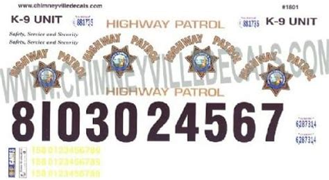 1801 1 18 Chp California Highway Patrol Police Decals Kitchen And Dining
