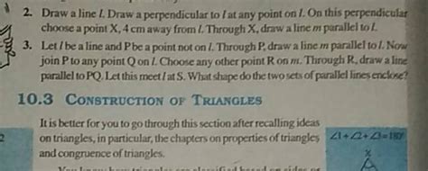 2 Draw A Line L Draw A Perpendicular To L At Any Point On L On This Pe