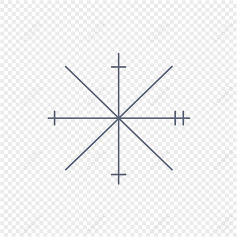 An Image Showing Four Compass Shapes In The Center Vectorbold Line