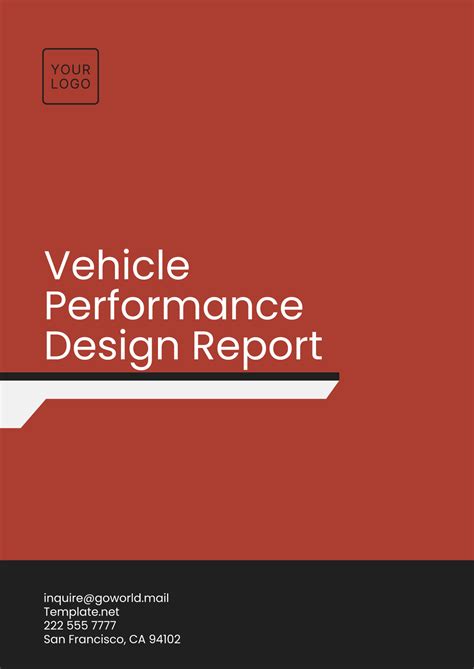Free Vehicle Performance Design Report Template To Edit Online