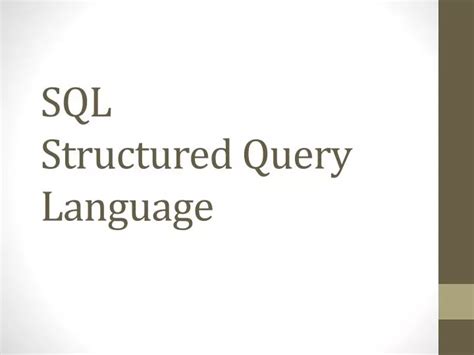 Ppt Sql Structured Query Language Powerpoint Presentation Free Download Id