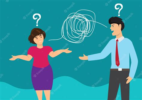 Premium Vector Problems In Communication Concept Misunderstanding