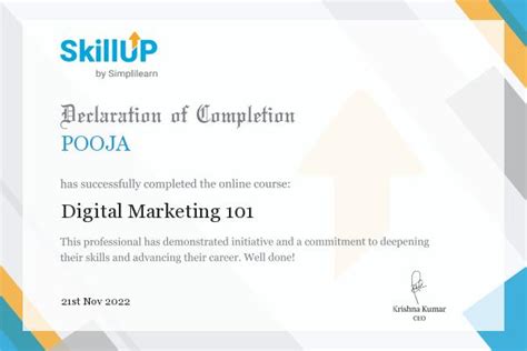 Pooja Chauhan On Linkedin Pooja Has Successfully Completed The Digital