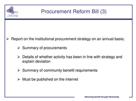 Ppt Update On The Procurement Reform Bill And New Eu Procurement Directives Angus Warren