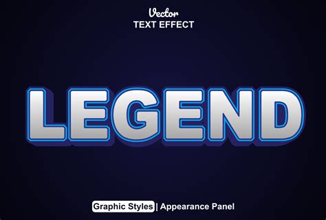 Legend Text Effect With Graphic Style And Editable 17132922 Vector Art