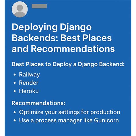 Dónde Hacer Deploy De Tu Backend Con Django Después De Trabajar Con