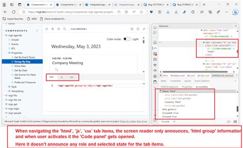 Freeway Bug MGTP Properties Get By Day Html Screen Reader Doesn T