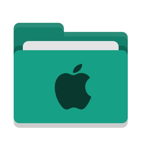 Folder Teal Apple Files And Folders Icons