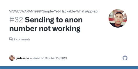 Sending To Anon Number Not Working Issue 32 VISWESWARAN1998 Simple