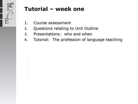 Week 1 Tutorial Ppt