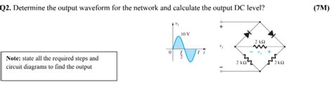 Solved Q2 Determine The Output Waveform For The Network And