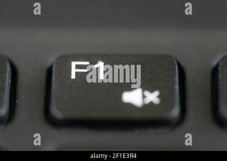 F And Mute Volume Key On A Laptop Keyboard Stock Photo Alamy