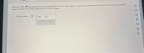 Solved Using The Z Table The Standard Normal Chegg