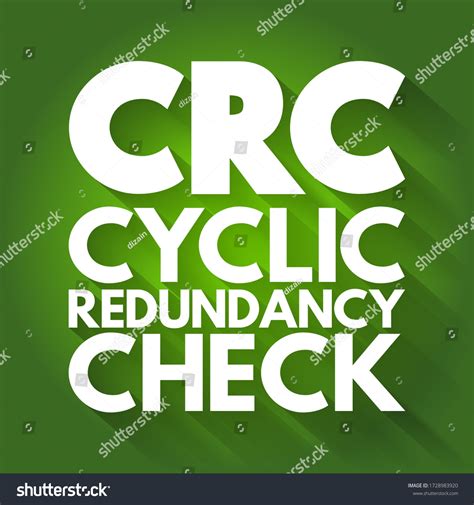 crc cyclic redundancy check error detecting code stock vector royalty
