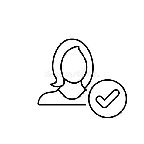 Accept User Profile Icon Check Account Icon Stock Vector Illustration Of Sign Person 152163683
