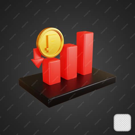 Premium Psd Franc Decrease Graph 3d Illustration