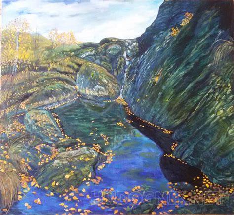 Картина Водопад Осень Размеры 110x120 Цена 55000 рублей Художник Ишбердина Айгуль