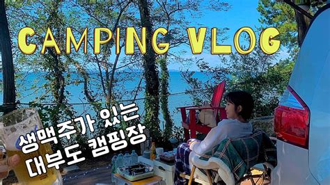 Vlog🇰🇷 바다보이는 캠핑장추천 시원한 생맥주가 있는 캠핑장에서 차박브이로그 차박성지 대부도캠핑장 홀리데이캠핑