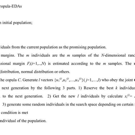 The Procedure Of Copula Edas Download Scientific Diagram
