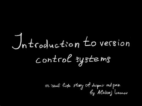 Introduction To Version Control Systems Pdf