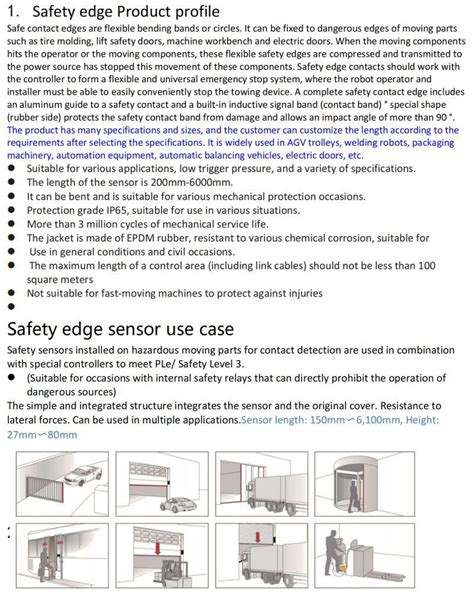 China Safety Edge Sensor Safety Buffer To Protect The Safety Of