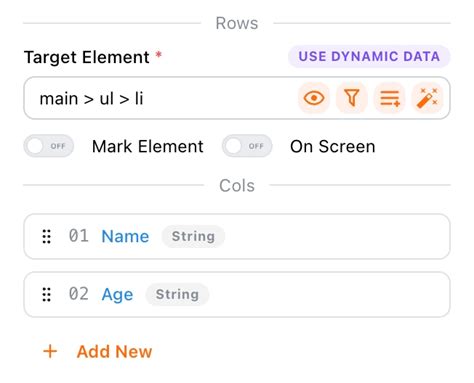 Extract Data Tapicker