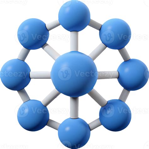 Network Nodes Dots Data Flow Icon 3d Minimal Simple Connection Digital Technology