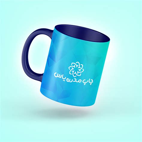 چاپ روی لیوان دسته رنگی فروشگاه چاپ مدرن یاس