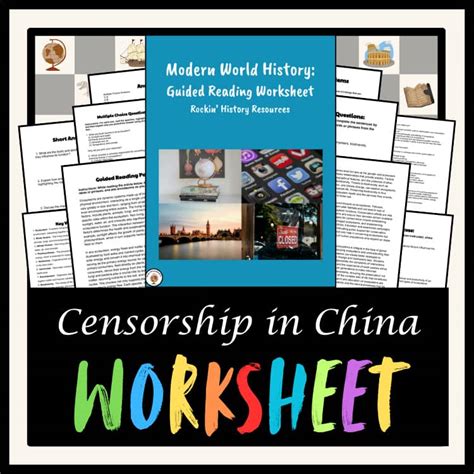 Censorship In China Guided Reading Worksheet Modern World History