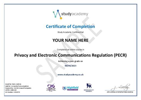 Privacy And Electronic Communications Regulation Pecr Course